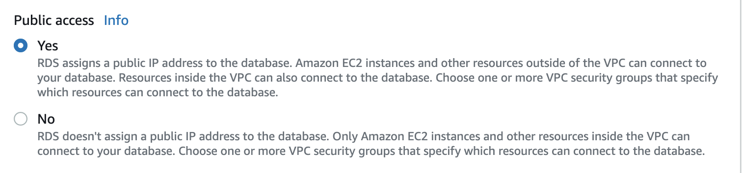 Create a MySQL RDS instance and access it from terminal | noisrucer